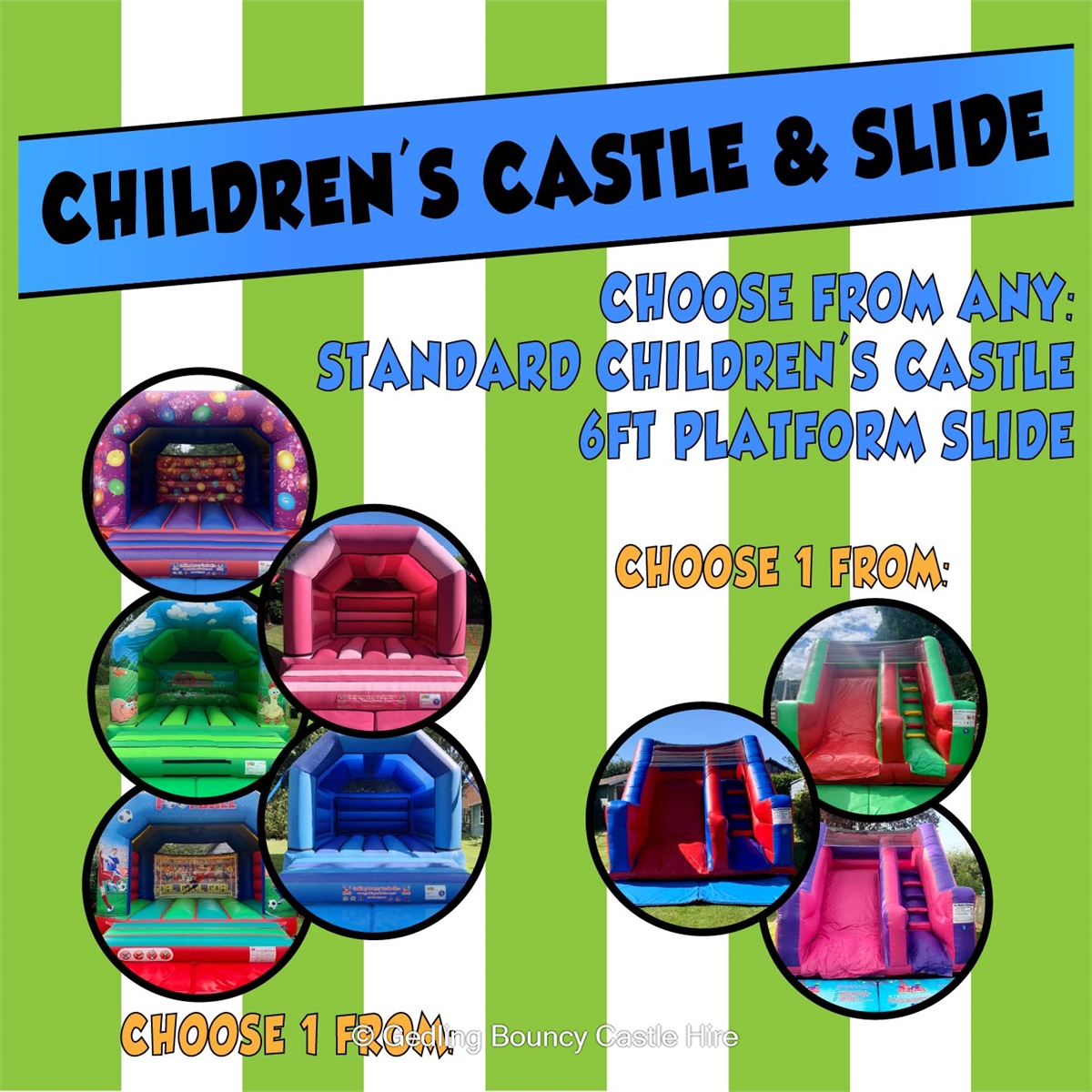 Slides and Assault Course Hire Nottingham - Gedling Bouncy Castle Hire