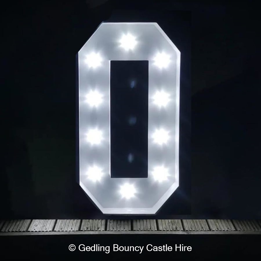 LED Light Up Numbers & Letters Hire Nottingham & The East Midlands