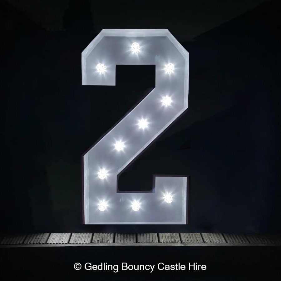 LED Light Up Numbers & Letters Hire Nottingham & The East Midlands
