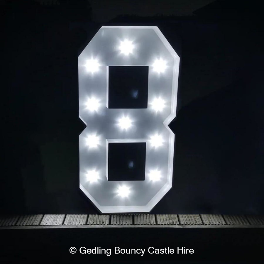 LED Light Up Numbers & Letters Hire Nottingham & The East Midlands