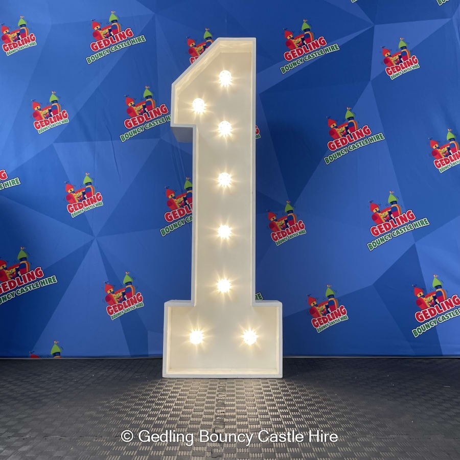 Light Up Number - 1 - Bouncy Castle & Soft Play Hire in Nottingham ...