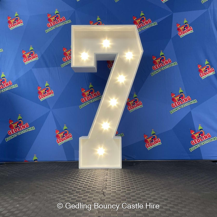 Light Up Number - 7 - Bouncy Castle & Soft Play Hire in Nottingham ...