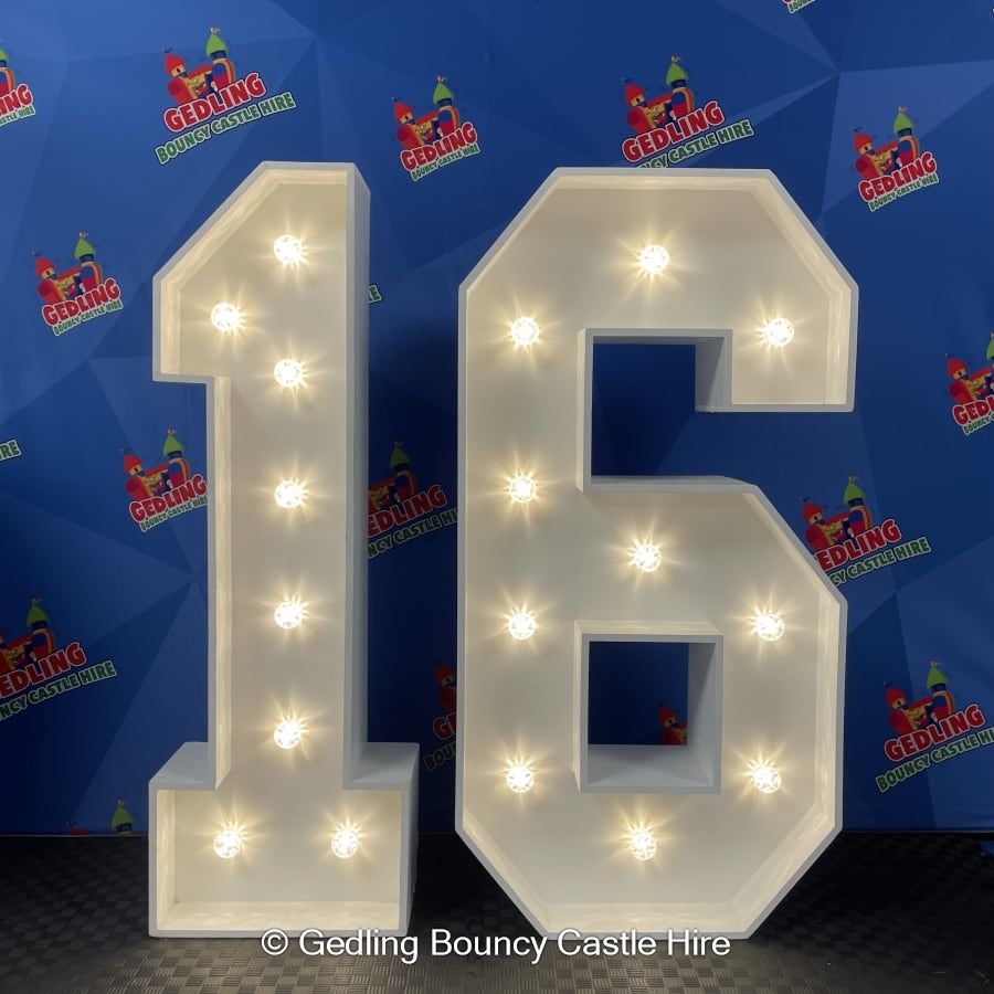 LED Light Up Numbers & Letters Hire Nottingham & The East Midlands