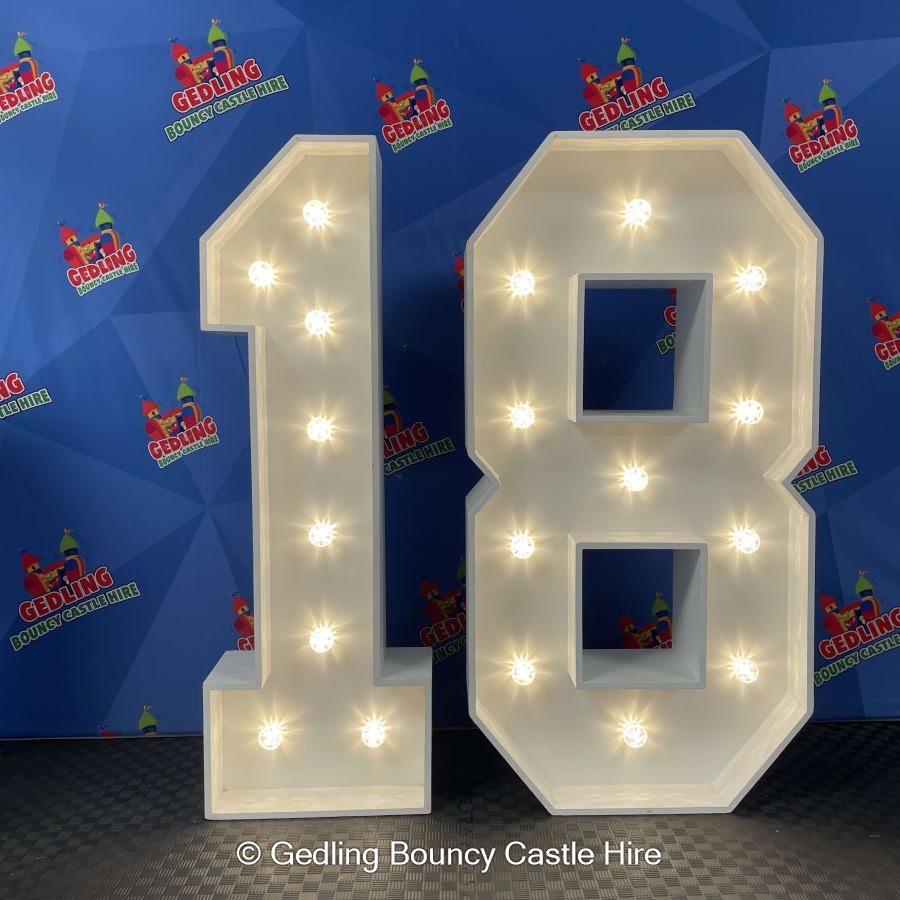 LED Light Up Numbers & Letters Hire Nottingham & The East Midlands