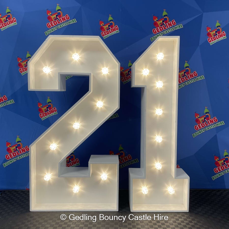LED Light Up Numbers & Letters Hire Nottingham & The East Midlands