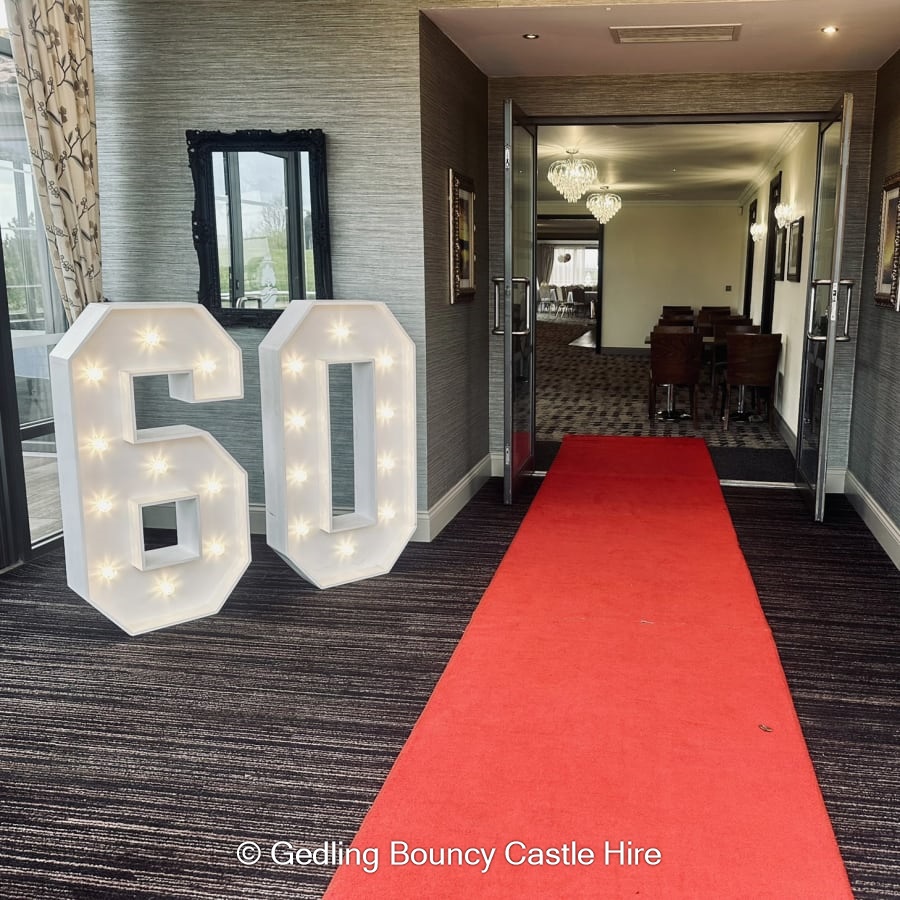 LED Light Up Numbers & Letters Hire Nottingham & The East Midlands
