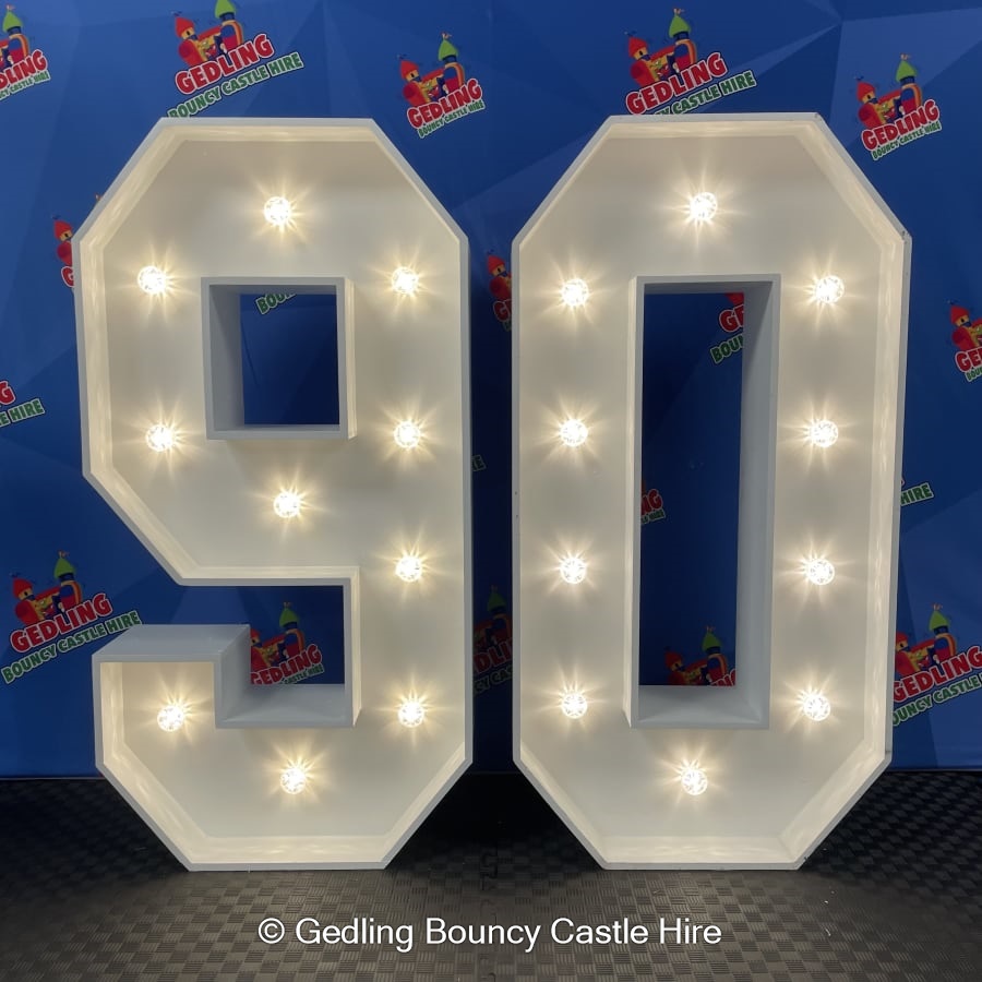 Light Up Numbers - 90 - Bouncy Castle & Soft Play Hire in Nottingham ...