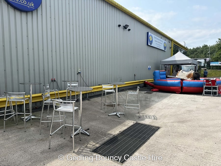 Posture Table with 2 Bar Stools - Bouncy Castle & Soft Play Hire in ...