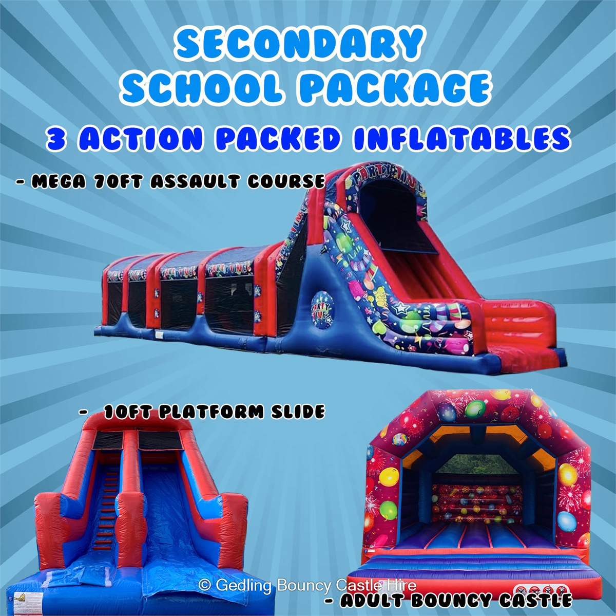 School Entertainment & Inflatable Hire across The East Midlands