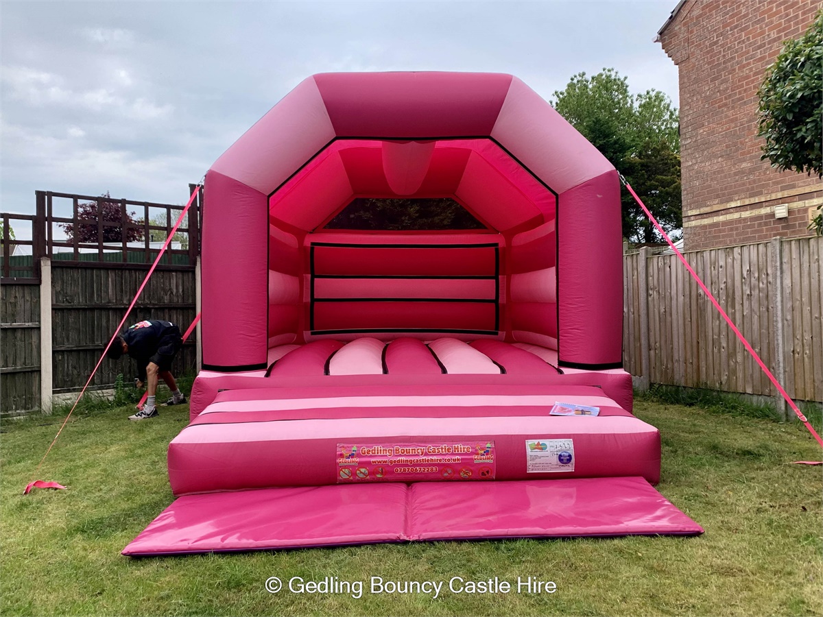 Pink Bouncy Castle Hire Nottingham - Gedling Bouncy Castle Hire
